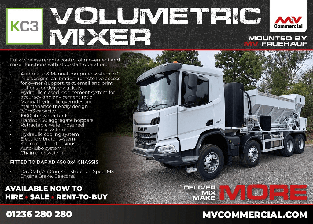 Ready to Go: DAF XDc 450 8x4 with KC3 Volumetric Concrete Mixers - KC3 ...